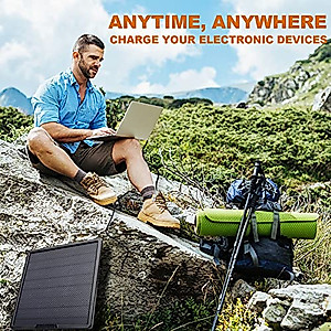 X-TRACKER Trail Camera Solar Panel, 10W Solar Panel Battery Charger Kit 12V/9V/6V with Build-in 25000mAH Rechargeable Lithium Battery IP66 Waterproof Hunting Accessory (Weather Resistant)