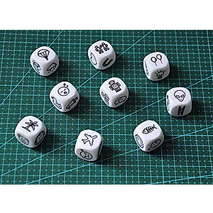 Mbarbs Happy Story 9 Cubes Bundle Dices Iron Box Storage Design Creative Kids Game Storytelling Game for Kids and Adults