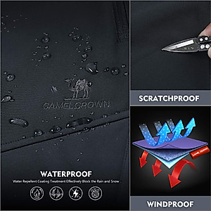 CAMELSPORTS Women’s Fleece Lined Hiking Pants Waterproof Warm Softshell Pants Windproof Snow Ski Cargo Pants for Outdoor