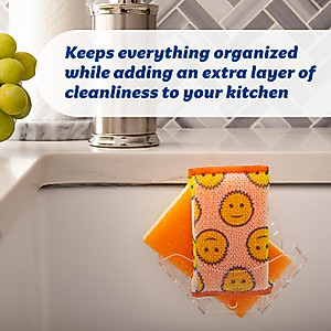 Scrub Daddy Sponge Holder - Sponge Caddy for Kitchen Organization - Self Draining, Dishwasher Safe & Universal Suction Sponge Holder for Sponges and Scrubbers (1 Count)