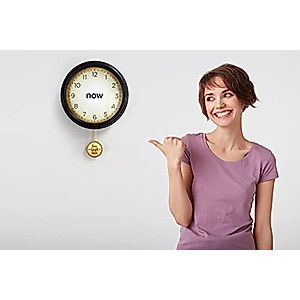 Now Clock - Mindfulness, Zen, Buddhist Decor for Your Home, Office, Yoga or Meditation Room - Unique Gift That Helps You to Be Present & Relax into The Power of Now - (Om Pendulum)