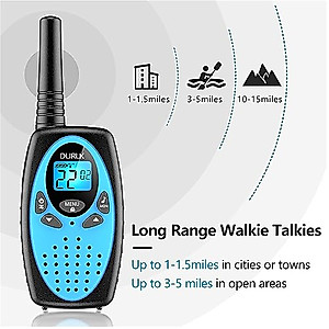 Walkie Talkies for Adults Long Range 3 Pack,Rechargeable 22 Channels Two Way Radios FRS Walkie Talkie Built-in 1200mAh Li-ion Batteries,VOX,USB-C Charging,Crystal Voice for Camping Hiking Cruise Ships