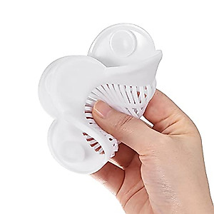 uxcell Kitchen Sink Strainer, Silicone Sink Disposal Stopper Flexible Drain Sieve Hair Catcher White 2pcs