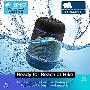 iHome iBT158 Smart Bluetooth Speaker - With Alexa Built-In and Color Changing LED Lights - Perfect Portable Audio Device for Parties, Outdoors, and Other Events