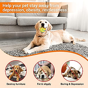 CUXMUX Smart Interactive Dog Balls, Remote Control Dog Toy Ball for Medium Dogs, 4 Hours Running Time Rolling Balls for Dog Gifts
