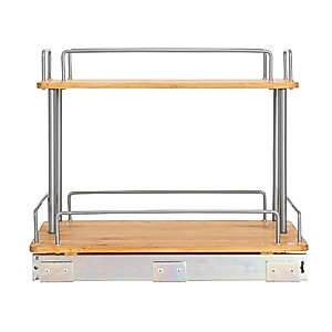 Household Essentials 1265B-1 Glidez Under Sink Sliding Organizer | Pull Out Cabinet Shelf | Wood | 11.5 Inches Wide