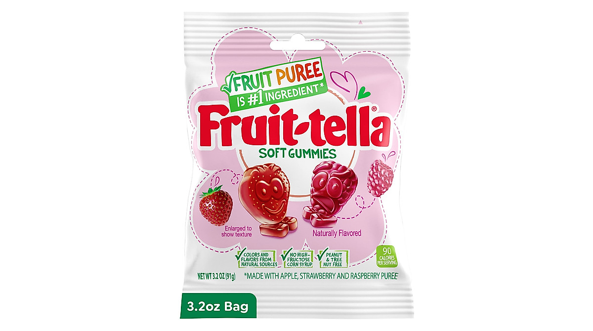 Fruittella Soft Gummy Candy - Delicious Strawberry & Raspberry