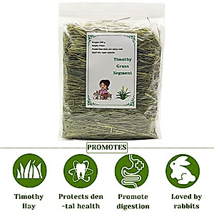 Hamiledyi Natural Timothy Hay Rabbit Hay Feed Guinea Pig Premium Grass Hay Small Animal Pets Hay Food for Bunny Chinchillas Chipmunkas (2.2Ib