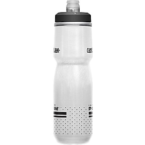 CamelBak Podium Chill Insulated Bike Water Bottle - Easy Squeeze Bottle - Fits Most Bike Cages - 24oz, White/Black
