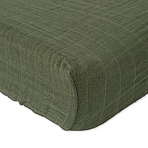 Little Unicorn – Fern Changing Pad Cover | 100% Cotton Muslin | Super Soft | Baby Diaper Changing | Machine Washable | Solid Color | 16” x 32”