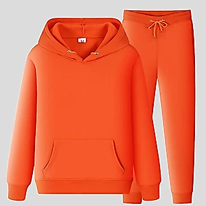 My Orders Placed Recently By Me Sweatsuits For Men 2 Piece Tracksuits Casual Long Sleeve Sweatsuits Sets Long Pant Breathable Hooded Sweatsuits Tracksuits With Pockets Orange S