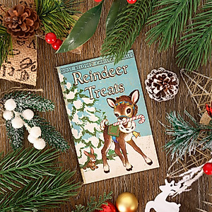 AnyDesign 40 Pack Retro Christmas Greeting Cards Vintage Xmas Cards with Envelopes Stickers Santa Claus Snowman Blank Note Cards for All Occasions New Year Gift Giving, 10 Design, 4 x 6 Inch