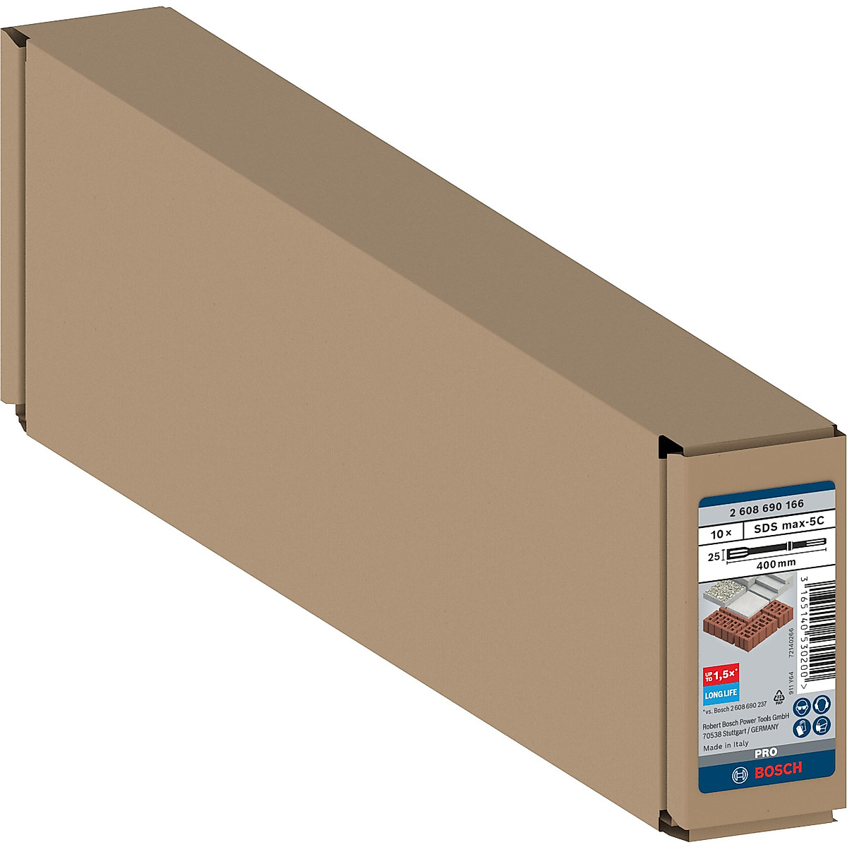 Bosch 2608690166 25 x 400 mm SDSmax Self-Sharpening Flat Chisel