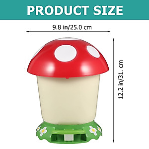 STOBAZA Mushroom Trash Can with Lid Foot Pedal Trash Can Small Trash Bins Wastebasket Garbage Container Bins Recycling Bin for Bathroom Vanity Desktop Table Nursery Room Decor