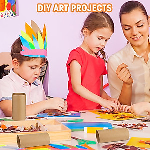 Yeaqee 20 Pack Mailing Tubes with Caps Poster Holder Tube 3 x 6 Inch Round Cardboard Mailers for Artwork Advent Calendars Classroom Craft Shipping DIY Projects Gifts Packing Maps Packaging, Brown