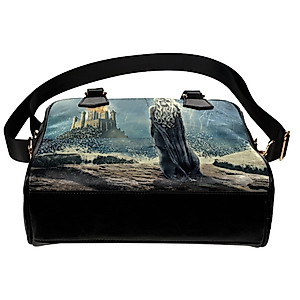 Women Female Crossbody Shoulder Top-handle Bags Shell Handbag with Daenerys Targaryen-Game of Thrones Pattern