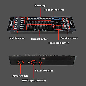 SHEHDS 192 DMX DJ Controller LCD Display DMX Controller DJ Equipment Stage Light Controller for Dj Lights, Par Lights, Moving Head Lights, Pubs, Night Clubs, Disco