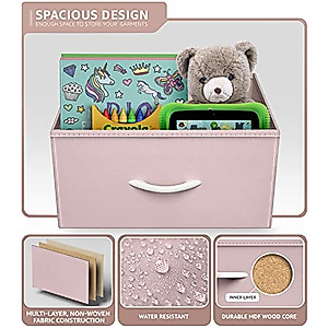 Sorbus Nightstand with 2 Drawers - Kids Bedside Furniture End Table Night Stand - Steel Frame, Wood Top & Easy Pull Fabric Bins - Dresser & Chest for Home, Bedroom Accessories, Office & College Dorm