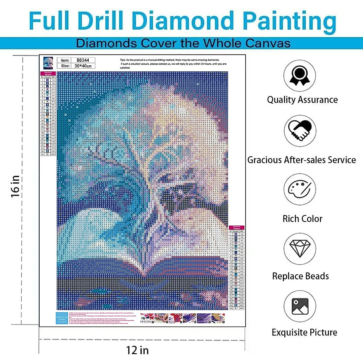 Eiazuiks Diamond Painting Kits for Adults, Tree 5D DIY Diamond Art Kits Full Drill Diamond Dots for Gift Wall Decor and Relaxation Gem Arts 12x16 inch