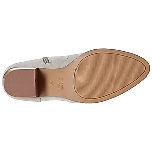 Amazon Essentials Women's Western Ankle Boots, Light Grey Heather Microsuede, 7.5