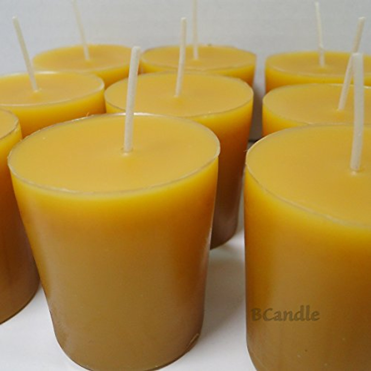 BCandle 100% Pure Beeswax 15-Hour Votives Candles Organic Hand Made (6)