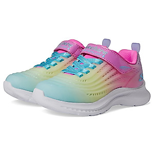 Skechers Girls Jumpsters 2.0-Blurred Dream Sneaker, Pink/Multi, 2 Little Kid