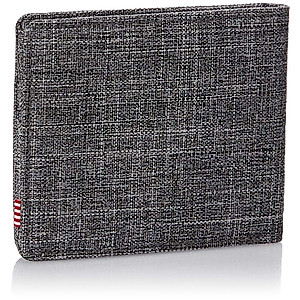 Herschel unisex adult Roy Rfid Bi Fold Wallet, Raven Crosshatch, One Size US