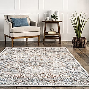nuLOOM Cady Machine Washable Transitional Area Rug, 8' x 10', Beige