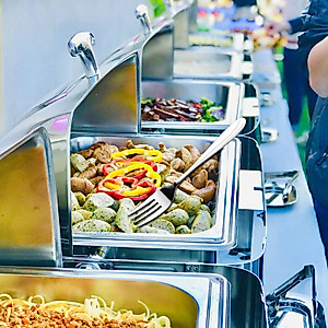 Anbers 8 Piece Large Serving Forks, Stainless Steel Buffet Banquet Serving Forks