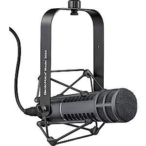 Electro-Voice RE20-BLACK Dynamic Broadcast Announcer Microphone, Black (RE20)