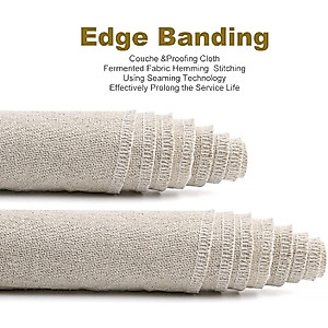 Professional Bakers Couche Extra Large 35 x 26 Inch,100% Natural Flax Linen Pastry Proofing Cloth for Bread Dough Baking,Non-Stick Heavy Baking Bread Cloth for Baguettes,Loaves,Ciabatta