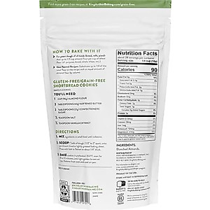 King Arthur, Almond Flour, Certified Gluten-Free, Non-GMO Project Verified, Certified Kosher, Finely Ground, 16 Ounces