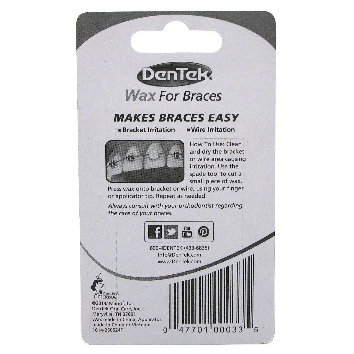 Platypus Ortho Flosser (2 Packs of 30), & Dentek Wax for Braces