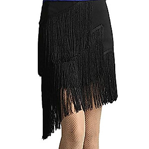 Fringe Trim Tassel 6 inch Wide 5 Yards Long for Clothes Accessories Latin Wedding Dress DIY Decoration (Black)