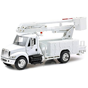 International 4200 Line Maintenance Service Truck White Long Haul Trucker Series 1/43 Diecast Model by New Ray NR15913E