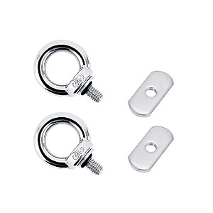 4 Pack 316 SS Track Mount Tie Down Eyelet, Hold Bungee Cord or Ropes Up to 0.6"