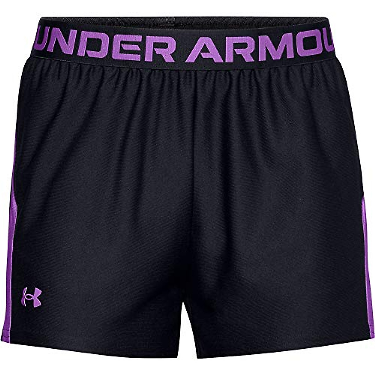 Under Armour Play Up Slit Cb Shorts, Black (001)/Exotic Bloom, Small