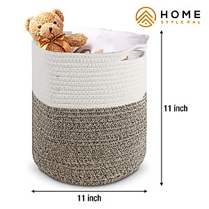 Cotton Rope Storage Baskets Set of 3 – Foldable Toddler Friendly - Holds Laundry Toys & Accessories – Decorative for Room or Shelf - Soft & Durable
