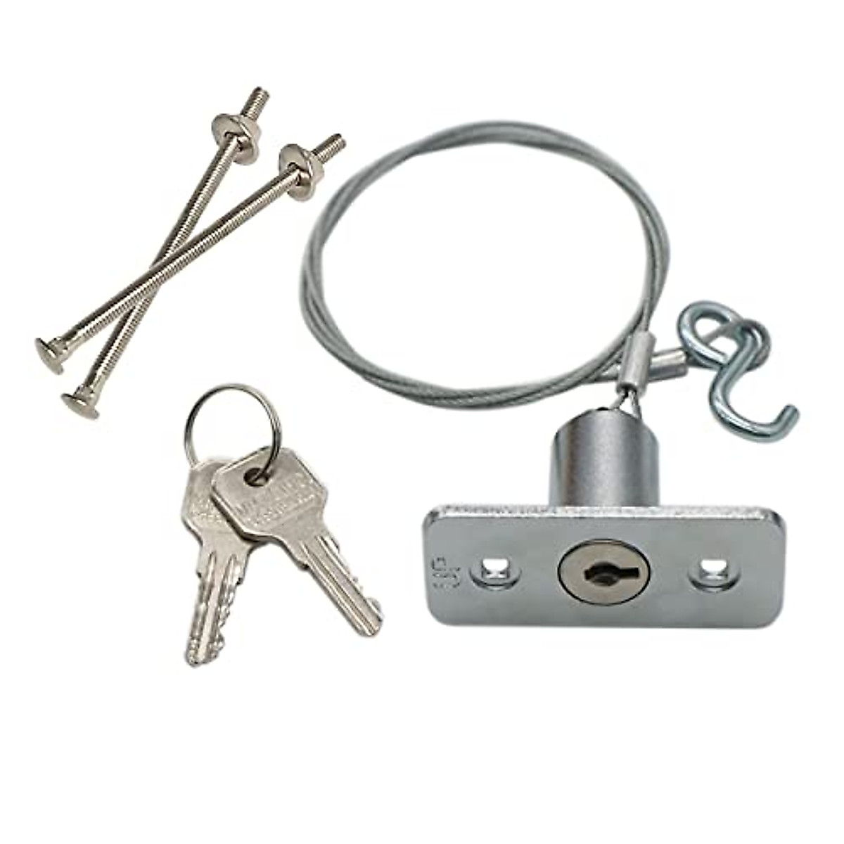 Emergency Release Lock Kit, Emergency Disconnect Release Key Lock with 2 Keys, Garage Door Opener Quick Release Lock for Universal Garage Door