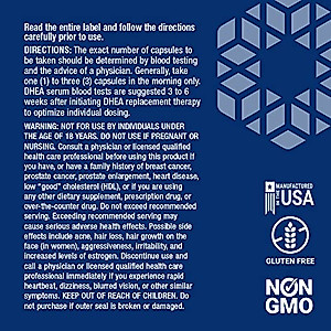 Life Extension DHEA 15mg - For Hormone Balance, Immune Support, Lean Muscle Mass, Anti-Aging, Bone and Sexual Health - Supports Memory & Mood - Gluten-Free, Non-GMO - 100 Capsules