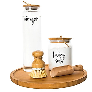 v2croft 167 Laundry Room Labels for Containers, Preprinted Script Black Clear Linen Closet Home Organization Stickers, Organizing Laundry decal for Household Cleaner Baskets,Bins,Laundry Supplies Jars