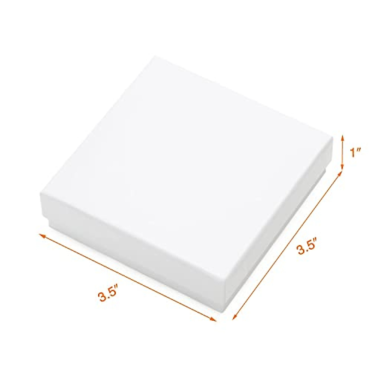 Magicool 40 Pack 3.5x3.5x1 Inch Cardboard Jewelry Boxes,Used for Necklaces,Bracelets,Earrings,Jewelry,Small Gift Packaging,Jewelry Gift Boxes with Lids and Filled with Cotton(White)