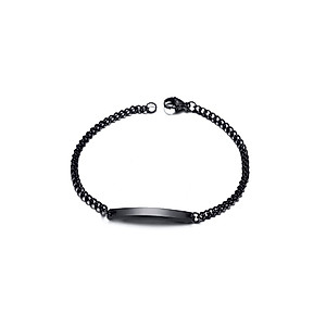 VNOX Customize Friendship Bracelet for 5 Dainty Skinny Bar ID Bracelet for Best Friend,Bridesmaid Gift,7.5"