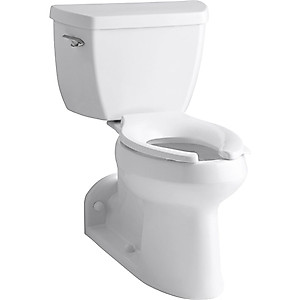Kohler K-3578-T-0 Two-Piece Elongated Toilet Bowl 1.0 GPF White