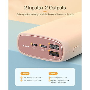 Kuulaa USB C Portable Charger 5000mAh Mini & 26800mAh High Capacity Power Bank Dual USB Output Battery Pack