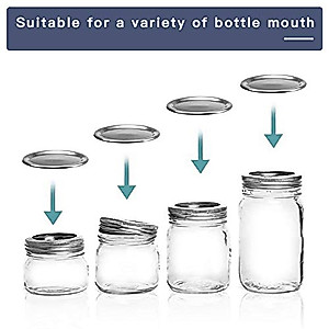 MAEXUS 24 Pack Regular Mouth Mason Jar Lids, Canning Lids Regular Mouth, Ball Jar Lids 2.7 Inches, Prevent Leakage and Seal (Silver)