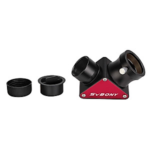 SVBONY SV188P Dielectric Mirror Star Diagonal, 1.25 Inch 90 Degree Mirror Diagonal, 99% Reflectivity Dielectric Coatings with Brass Compression Rings