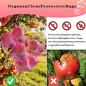 ANSLEY SHOP 50PCS 8x12 Inches Organza Gift Bags with Drawstring Gift Packaging Big Bags (White)