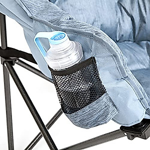 MacSports Heated Cushion Folding Lounge Patio Club Camping, Picnic, Outdoor Activities | Battery NOT Included Chair, Teal