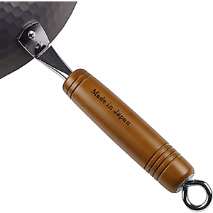 JapanBargain 4965, Small Peking Wok Stir Fry Pan Japanese Induction Cookware Traditional Chinese Nonstick Iron Wok 20cm, Made in Japan (7.8-inch)